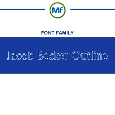 Jacob Becker Outline Font Family: Download Free | MaisFontes