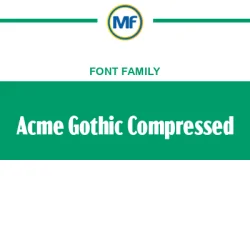 Acme Gothic Compressed Bold Font: Free Download | MaisFontes