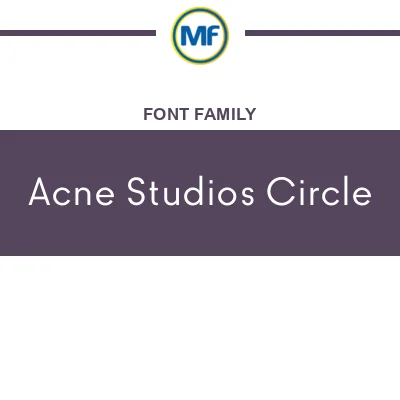 Acne Studios Circle Font Family: Free Download | MaisFontes