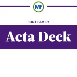 Acta Deck Bold: Free Font Download | MaisFontes
