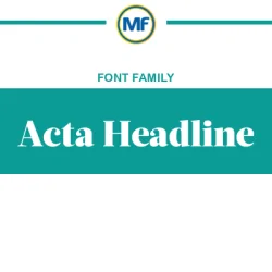 Acta Headline Book: Free Font Download | MaisFontes