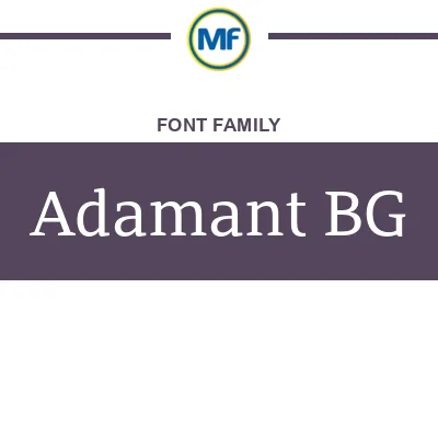 Adamant BG Font Family: Download Free | MaisFontes