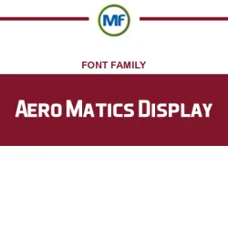 Aero Matics Display Regular Font: Free Download | MaisFontes