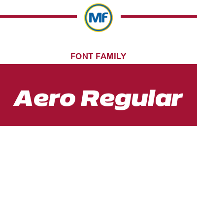 Aero Regular Font Family: Download Free | MaisFontes