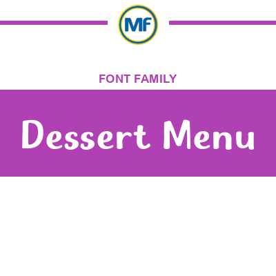Dessert Menu Font Family: Free Download | MaisFontes