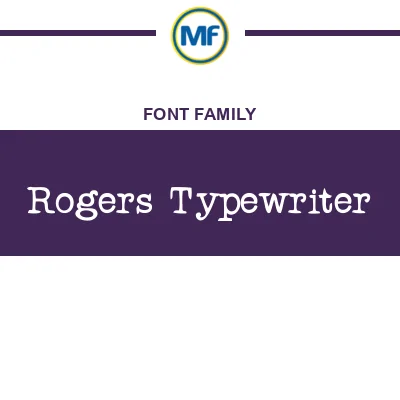 Download Rogers Typewriter Fonts | MaisFontes