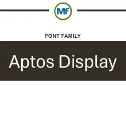 Aptos Display Font: Free Download | MaisFontes