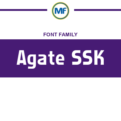 Agate SSK Font Family: Download Free | MaisFontes