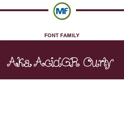 Aka AcidGR Curly Font Family: Download Free | MaisFontes