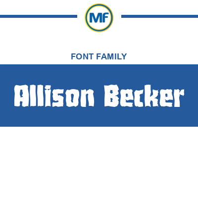 Allison Becker Font Family: Download Free | MaisFontes