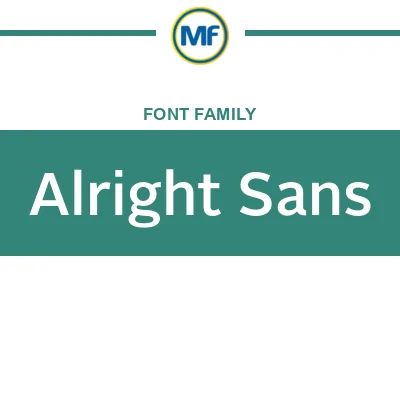 Alright Sans Font Family: Free Download | MaisFontes