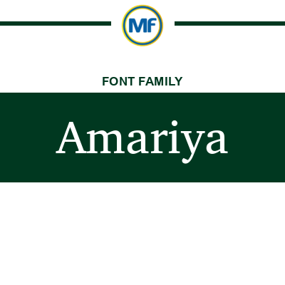Amariya Font Family: Free Download | MaisFontes