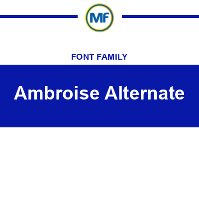 Ambroise Alternate Font Family: Download Free | MaisFontes