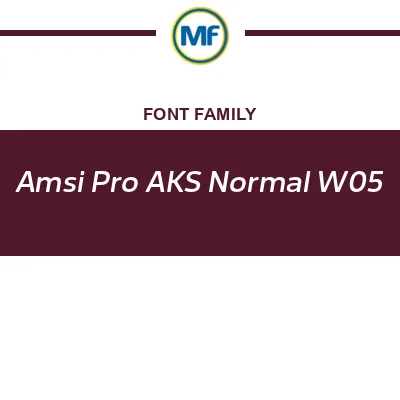 Amsi Pro AKS Normal W05 Font Family: Download Free | MaisFontes