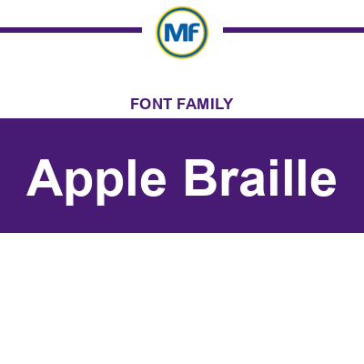 Apple Braille Font Family: Free Download | MaisFontes