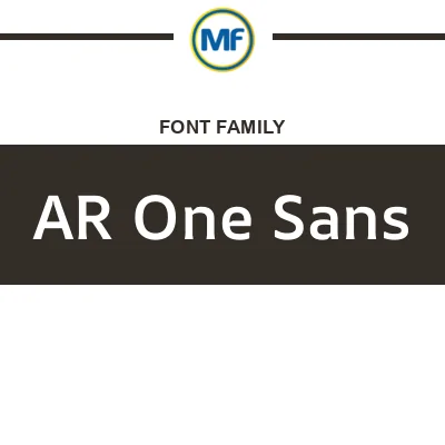 AR One Sans Font Family: Download Free (Google Fonts) | MaisFontes