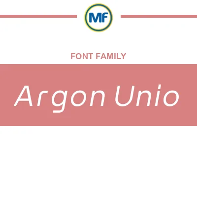 Argon Unio Font Family: Download Free | MaisFontes