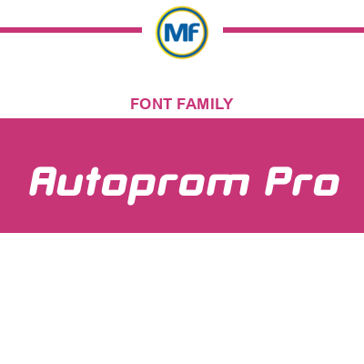 Autoprom Pro Font Family: Free Download | MaisFontes