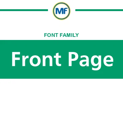 Front Page Font Family: Download Free | MaisFontes