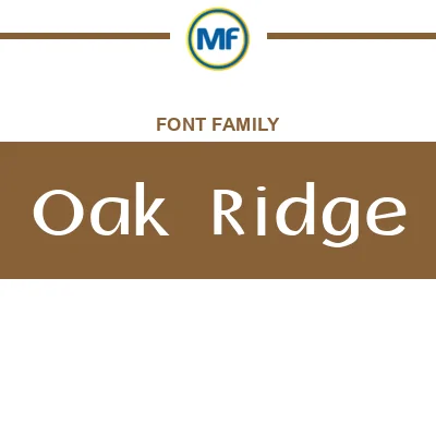 Download Oak Ridge Fonts | MaisFontes