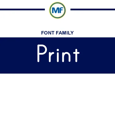 Print Font Family: Download Free | MaisFontes