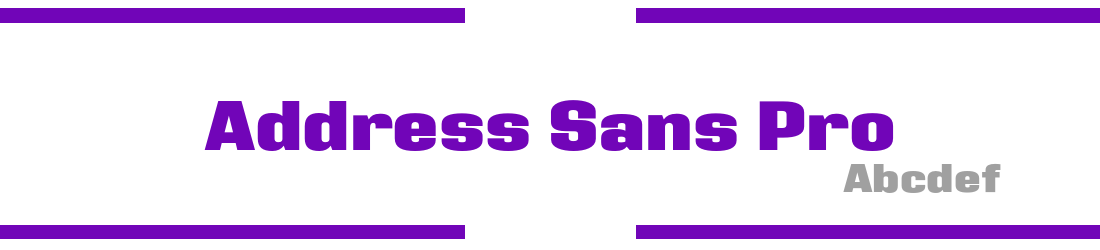 Address Sans Pro Bold Font: Free Download | MaisFontes