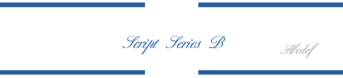 Download Script Series B Fonts | MaisFontes