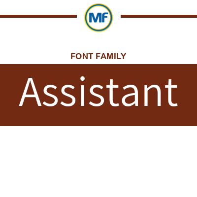Download Assistant Fonts (Google Fonts) | MaisFontes