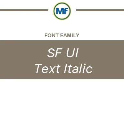 Download SF UI Text Italic Fonts | MaisFontes