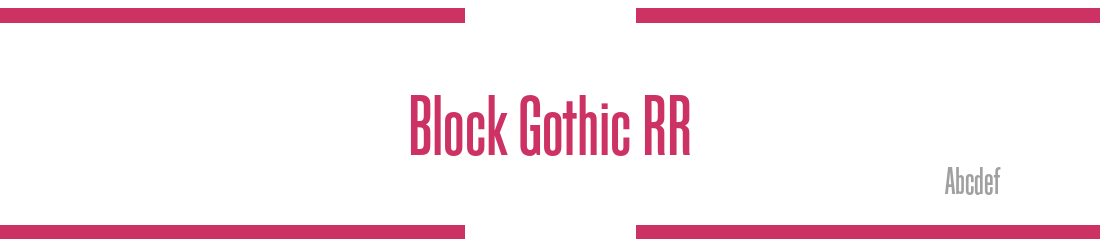 Block Gothic RR Bold Extra Condensed Font: Free Download | MaisFontes