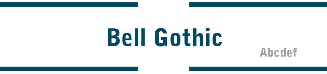Bell Gothic: Free Font Download | MaisFontes