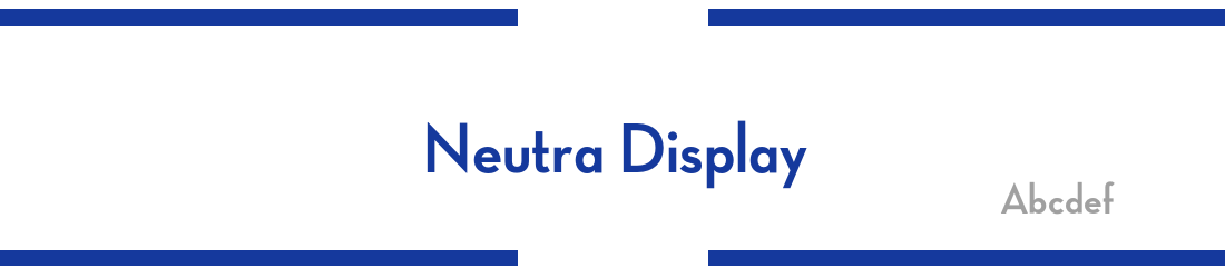 Neutra Display Bold Font: Free Download | MaisFontes