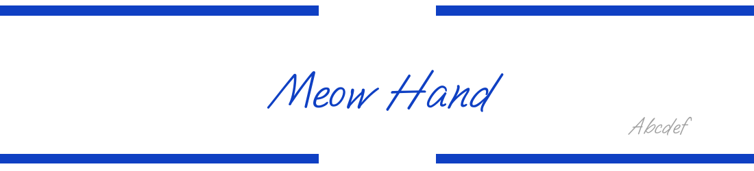 Meow Script: Free Font Download | MaisFontes