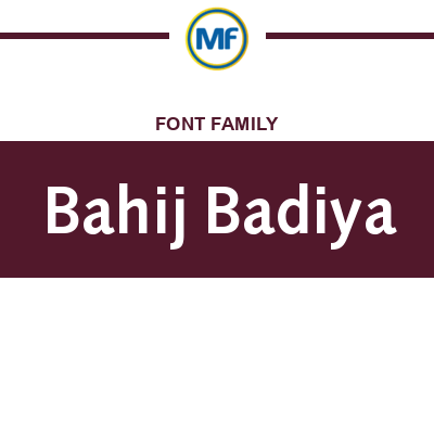 Bahij Badiya Font Family: Download Free | MaisFontes