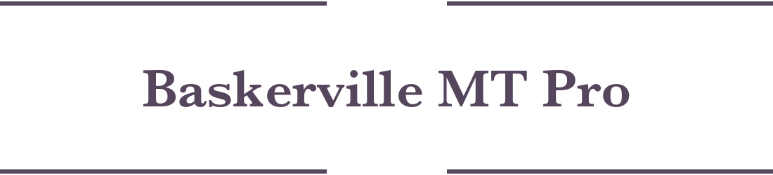 Baskerville MT Pro Font: Free Download | MaisFontes