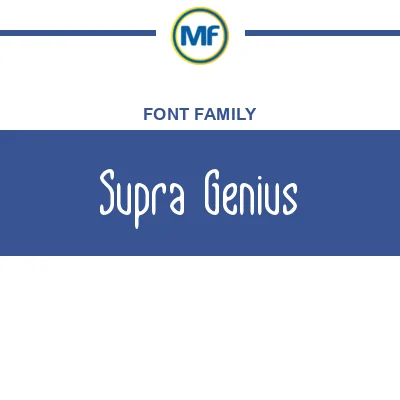 Download Supra Genius Fonts | MaisFontes
