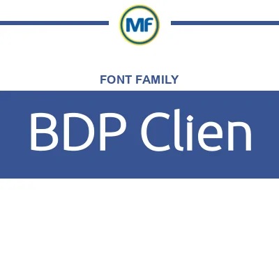 BDP Clien Font Family: Download Free | MaisFontes