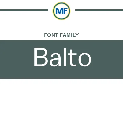 Balto Font Family: Download Free | MaisFontes