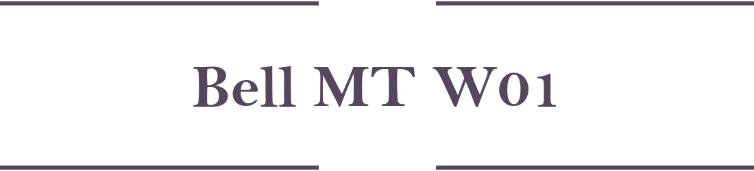 Bell MT W01: Free Font Download | MaisFontes