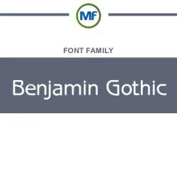 Benjamin Gothic Bold Font: Free Download | MaisFontes