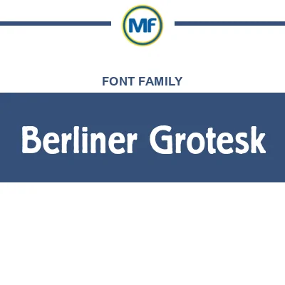 Berliner Grotesk Font Family: Download Free | MaisFontes