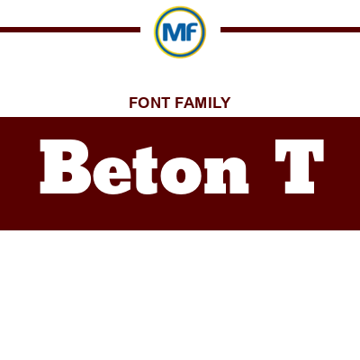 Beton T Font Family: Free Download | MaisFontes