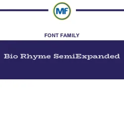 BioRhyme SemiExpanded Bold: Free Font Download | MaisFontes