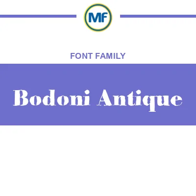Bodoni Antique Font Family: Free Download | MaisFontes