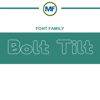 Bolt Tilt Font Family: Download Free | MaisFontes