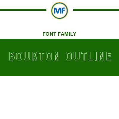 Bourton Outline Font Family: Free Download | MaisFontes