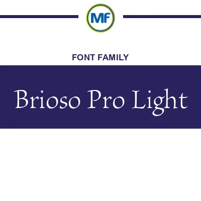 Brioso Pro Light Font Family: Download Free | MaisFontes