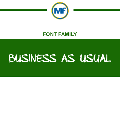 Business As Usual Font Family: Free Download | MaisFontes
