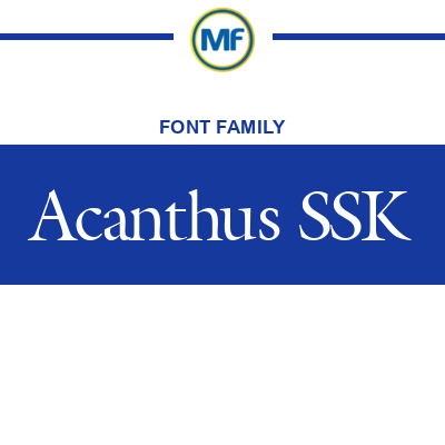 Download Acanthus SSK Fonts | MaisFontes