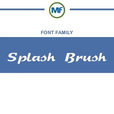 Splash Brush Font Family: Free Download | MaisFontes